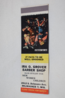 Ira O. Grover Barber Shop Milwaukee Wisconsin 20 Strike Matchbook Cover ...