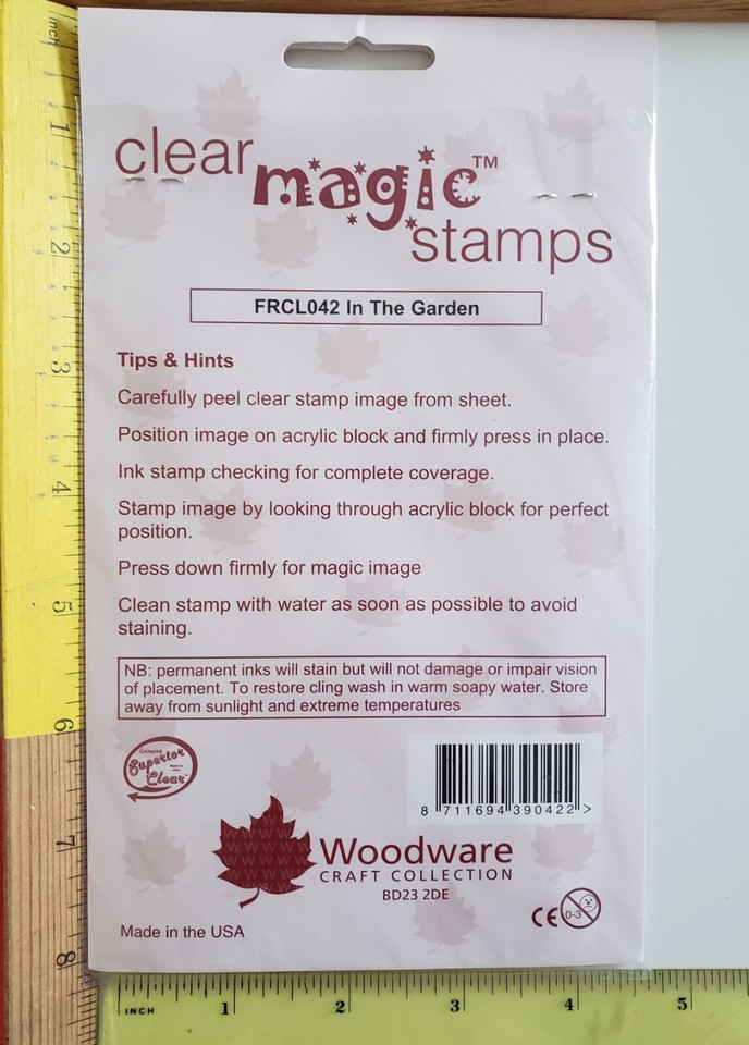 NEW Woodware craft collection clear stamps "The Garden" | eBay