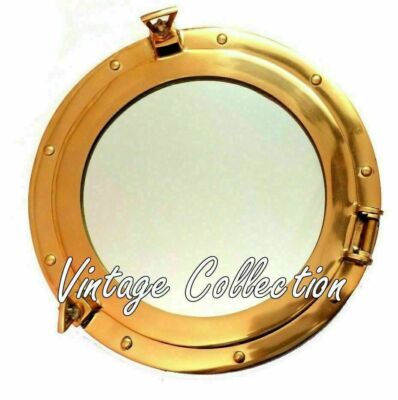 Nautical Vintage Handmade Brass 15" Porthole Ship Boat Window & Wall ...