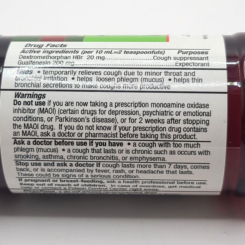2 PACK Gericare Guaiasorb DM Cough Suppressant Expectorant 4oz Per ...