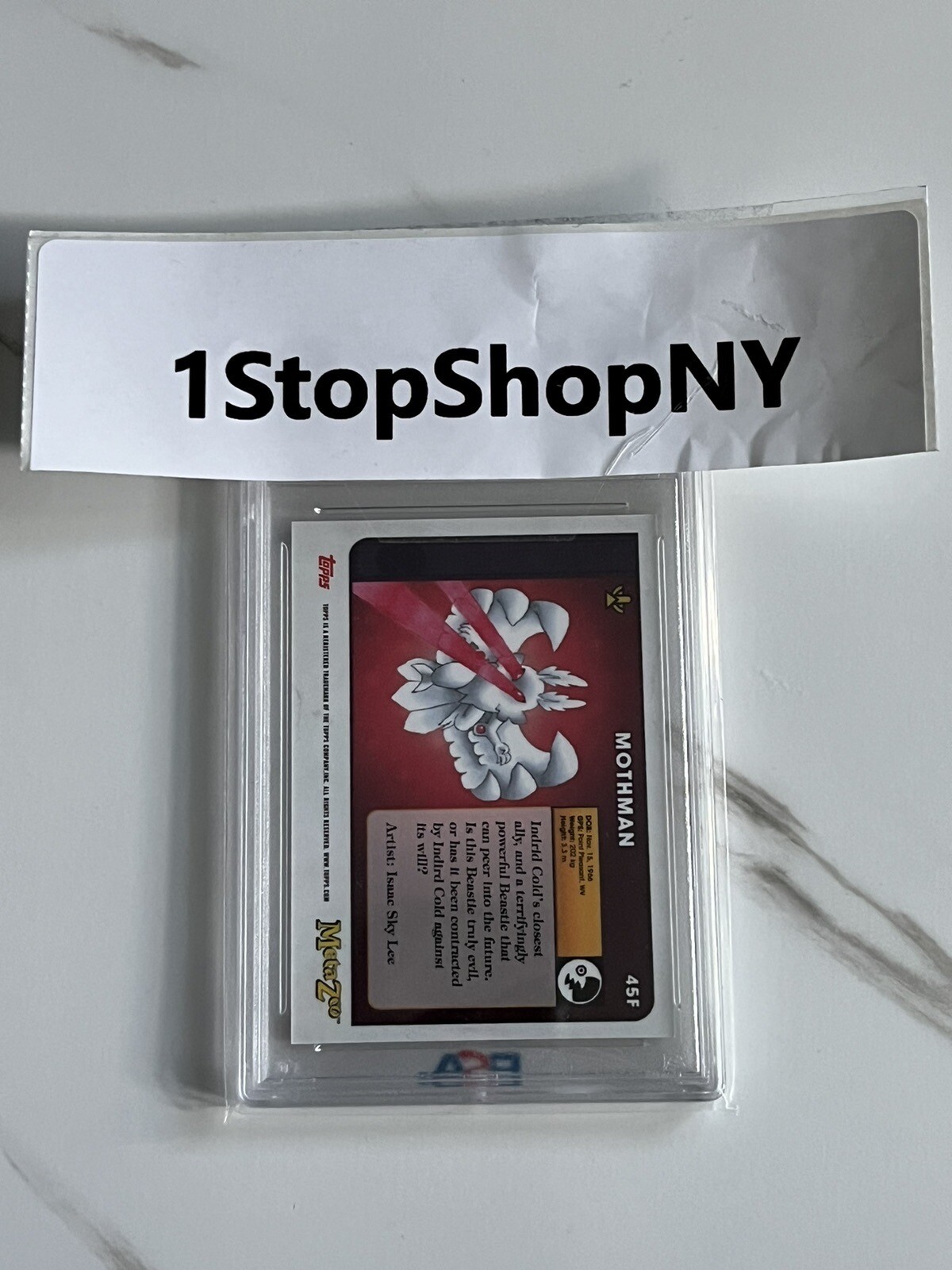 Metazoo Mothman First Sighting 83/99 Topps Cryptid Nation Series 0 PSA ...