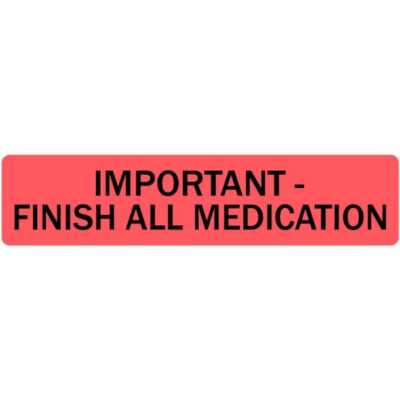 Important Finish All Medication Veterinary Labels | eBay