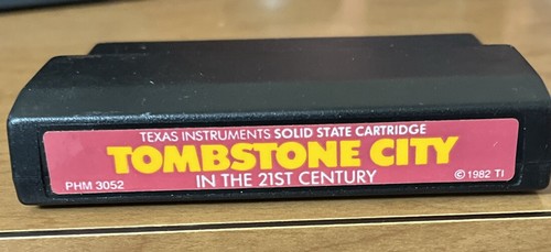 TEXAS INSTRUMENTS TI-99/4A COMPUTER GAME CARTRIDGE Tombstone city 1982 ...