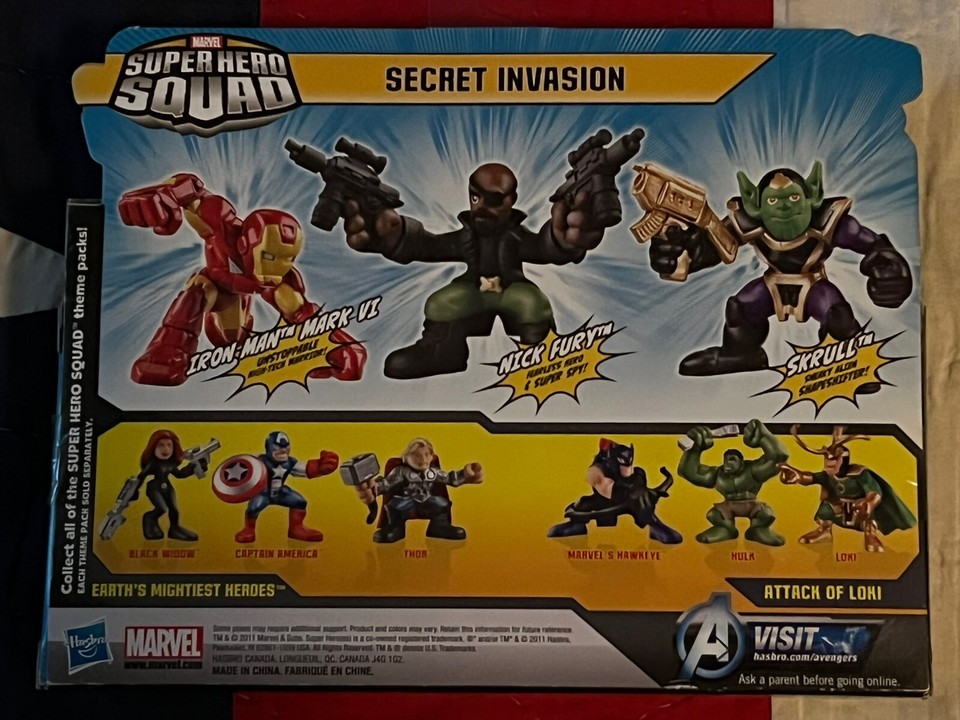 New Marvel Super Hero Squad - AVENGERS IRON MAN NICK FURY SKRULL Secret ...