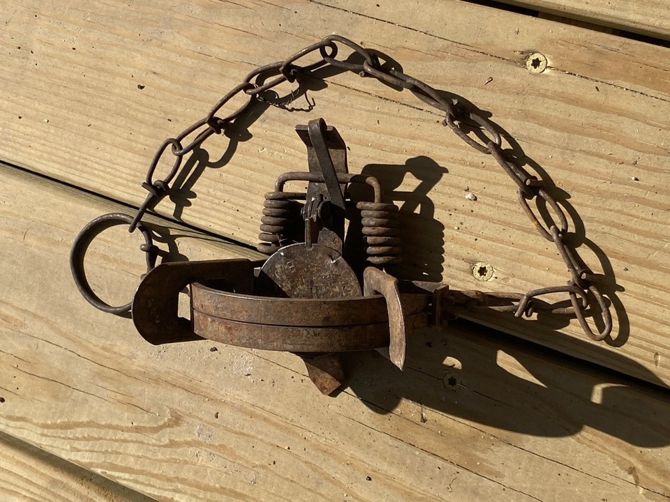 Blake & Lamb Antique VTG Coil Spring TRAP No. 1 1/2 Fox Raccoon Hunting ...
