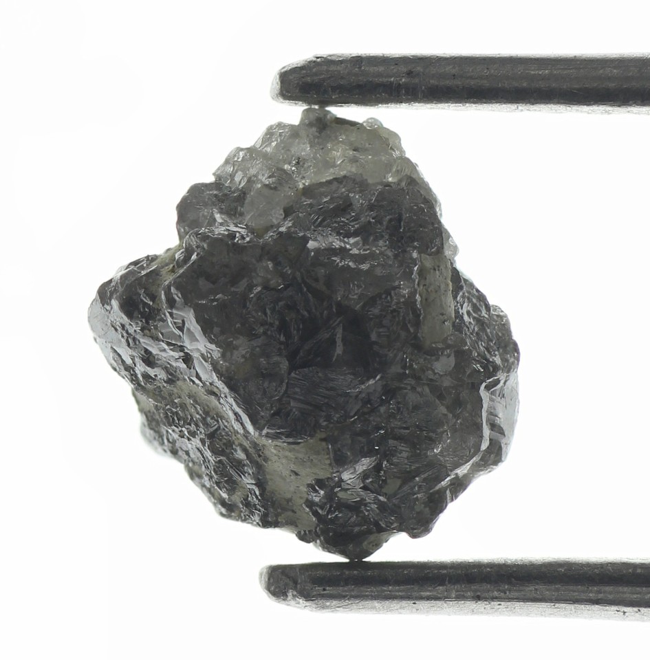 2.50 CT Real Natural Rough Loose Diamond, Uncut Raw Mine Silver Gray ...