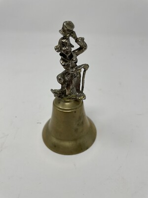 Vintage Brass Bell with Clown With Hat as is | eBay