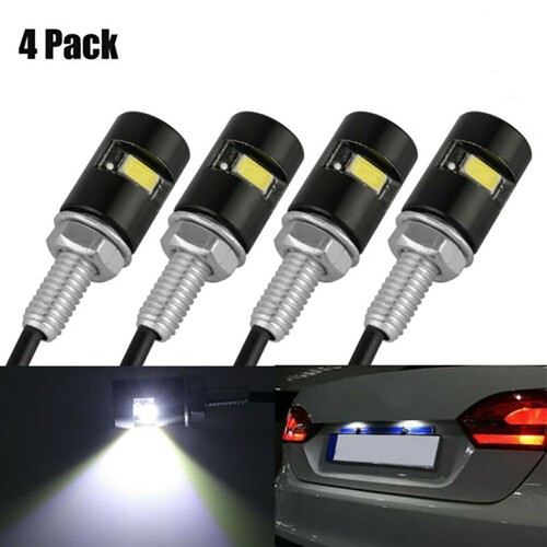 4Pcs LED License Plate Light Screw Bolt Lamp Bulbs for Motorcycle Car ...