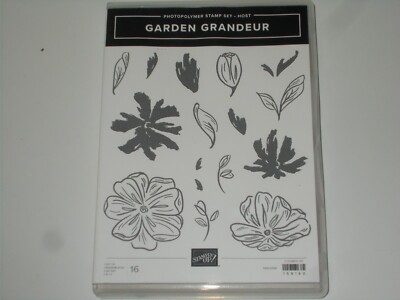 Stampin'Up! GARDEN GRANDEUR photopolymer 2-step stamp set of 16 (159160 ...