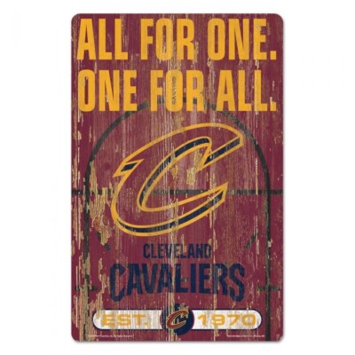 CLEVELAND CAVALIERS HARDBOARD WOOD SIGN 11"X17" NBA LICENSED | eBay