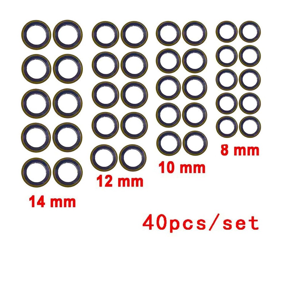 8mm,10mm,12mm,14 mm Qty 10 each Banjo Bolt Fuel Sealing Washers For ...