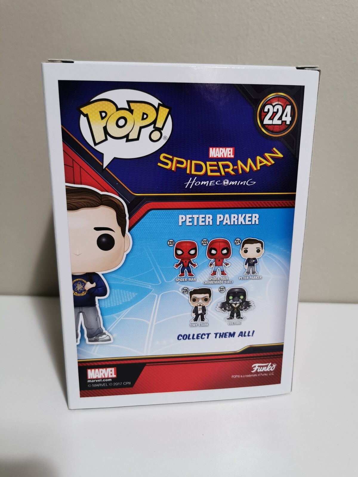 Spider-man Homecoming Peter Parker Pop Vinyl Figure Funko 224 for sale ...