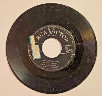 HANK SNOW Don't Hurt Anymore 7" Vinyl Record 1953 RCA 47-5698 DUSTIES ...