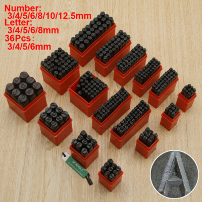 Letter Number Metal Punch Marking Stamping Tool Hardened Steel Punch ...