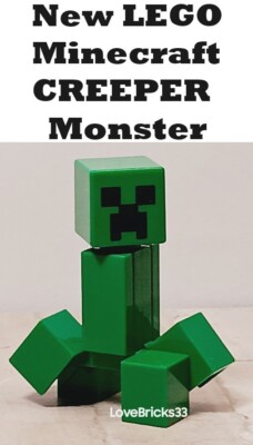 New LEGO Monster Creeper Minecraft Village Bad Guy Villain Green ...