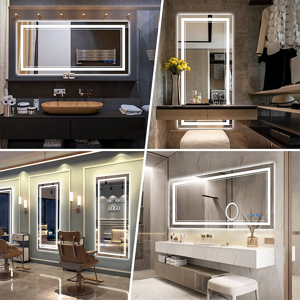 1500mm Jumbo LED Illuminated Bathroom Mirror Defog HD Vanity Mirror ...