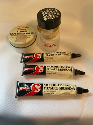 Vtg Garcia SILICOTE Dry Fly Dressing Fishing Jar & Tubes | eBay