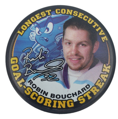 Robin Bouchard UHL Muskegon Fury Longest Consecutive Goal Scoring ...