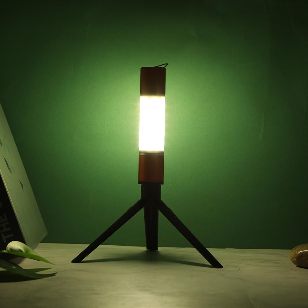 Camping LED Telescopic Flashlight with Tripod Nuts Rechargeable Torch ...