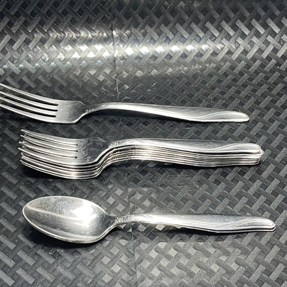 Stainless Flatware USA 11 pc Utica Cutlery Co. 8-Forks, 2 Spoons, 1 ...