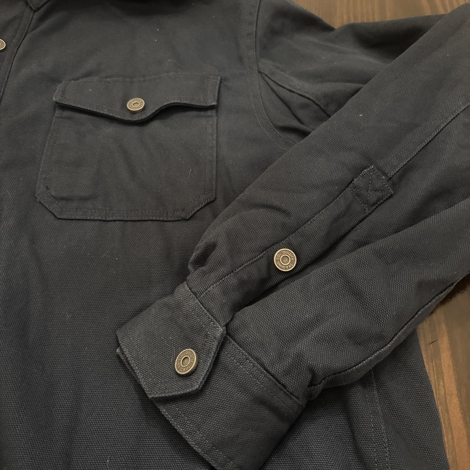 DULUTH TRADING MENS XL Blue HANGER BENDER FIRE HOSE FLEECE LINED SHIRT ...