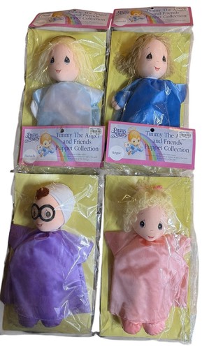 LOT (4) Vintage Precious Moments Hand Puppets Timmy Angel Harold Baruch ...