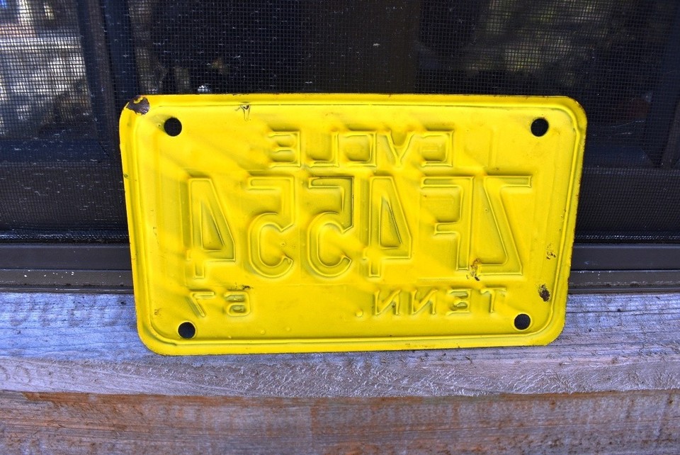 VINTAGE 1967 TENNESSEE MOTORCYLE LICENSE PLATE TAG, ORIGINAL | eBay