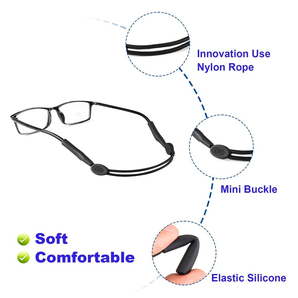 Glasses Strap - Adjustable Eyeglasses Strap Sports Sunglasses Straps ...