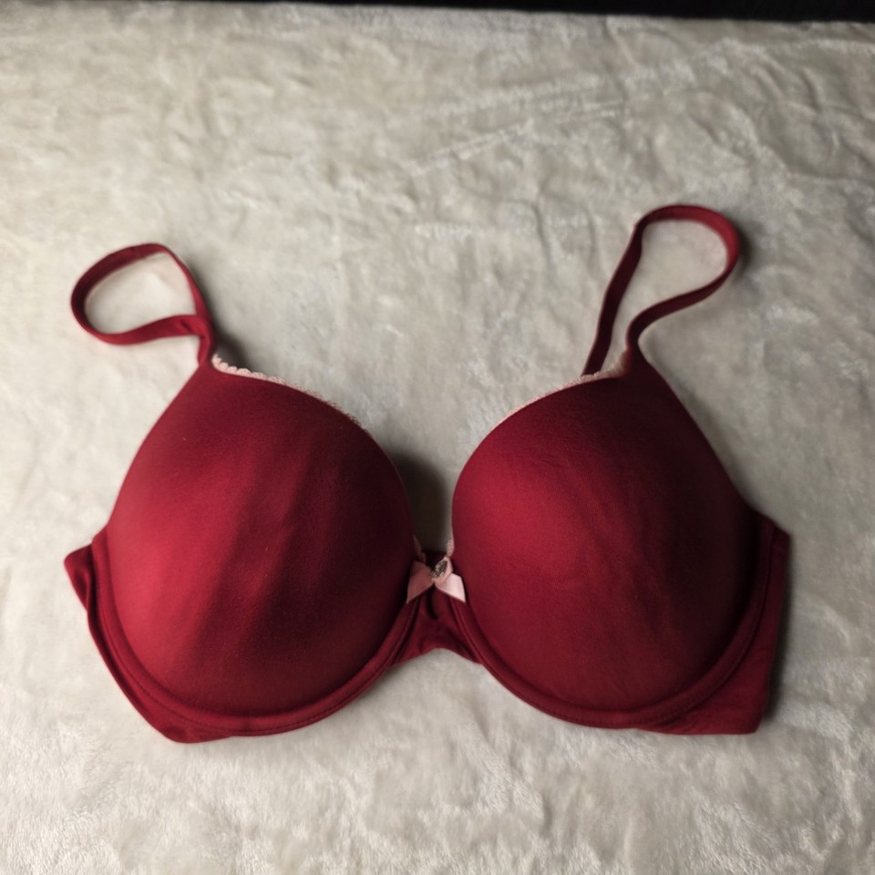 Victoria's Secret Women's Bra Perfect Shape Burgundy, Casual, T-Shirt ...
