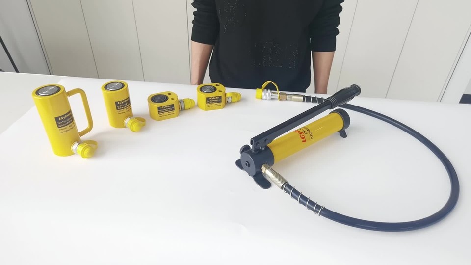 20T 0.51" Mini Hydraulic Ram Cylinder Jack Low Profile Hydraulic ...