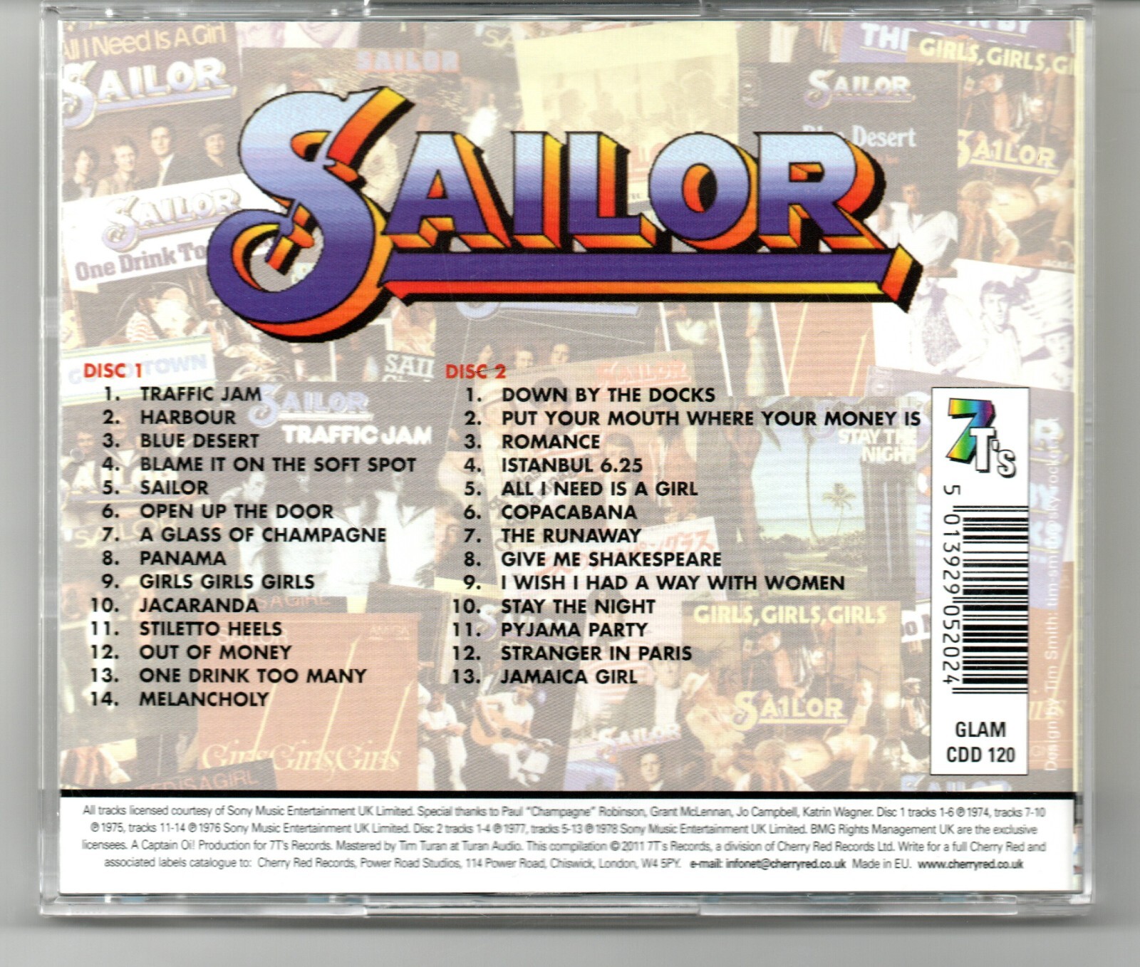 SAILOR: THE EPIC SINGLES COLLECTION 2 CD SET GREATEST HITS BEST OF OUT ...