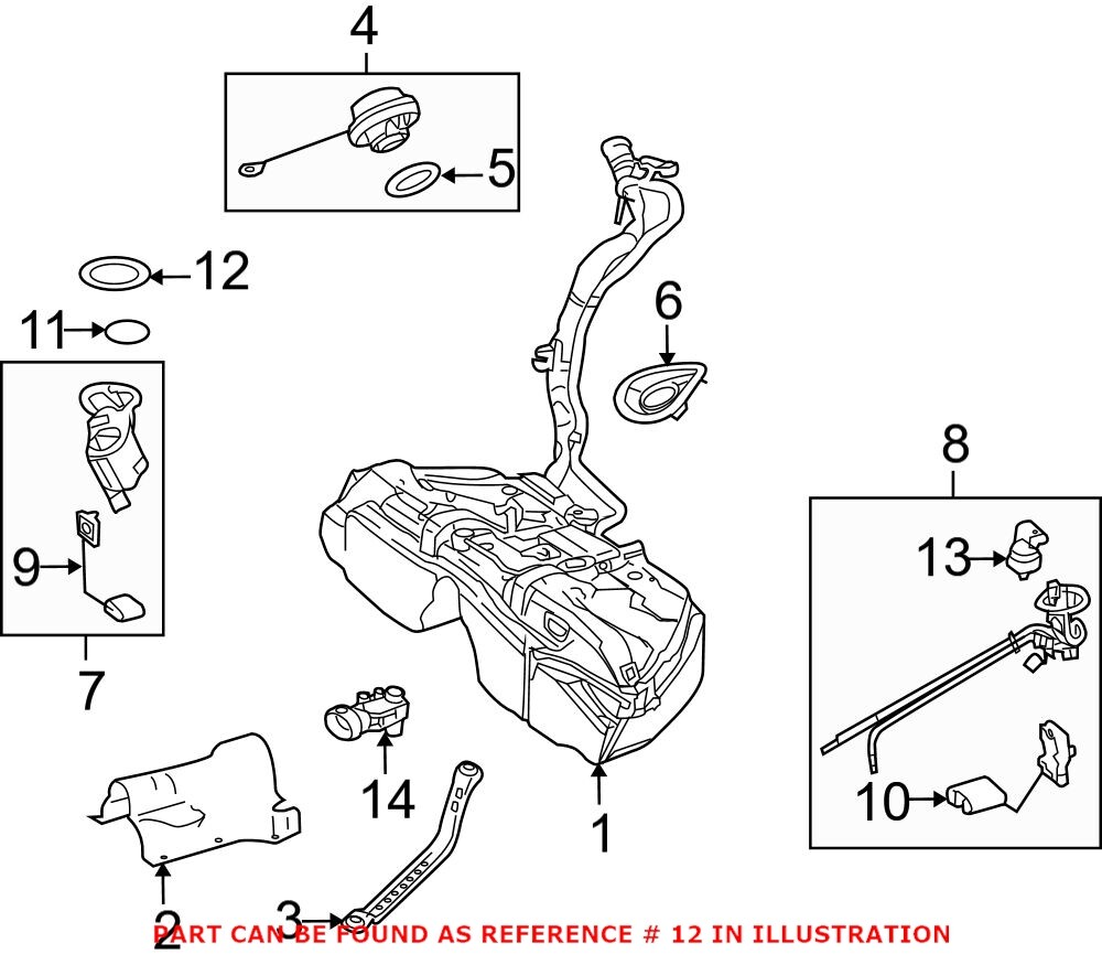 Genuine OEM Fuel Tank Lock Ring for Mercedes 0014711430 | eBay