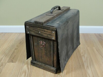 Antique Vintage Richardson Wooden Wood Slat Inside Unusual Box Rubber ...