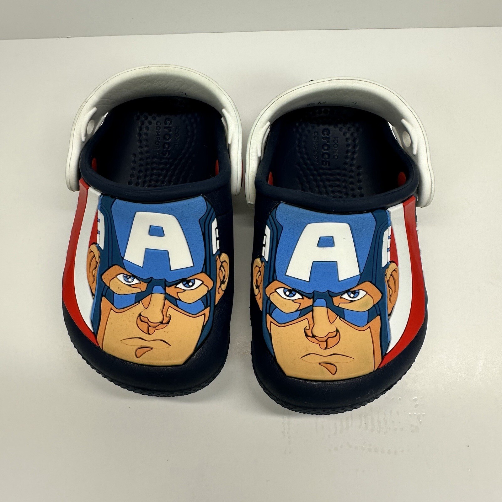 Crocs Boys Fun Lab Captain America Clog Blue Juniors Size C6 | eBay