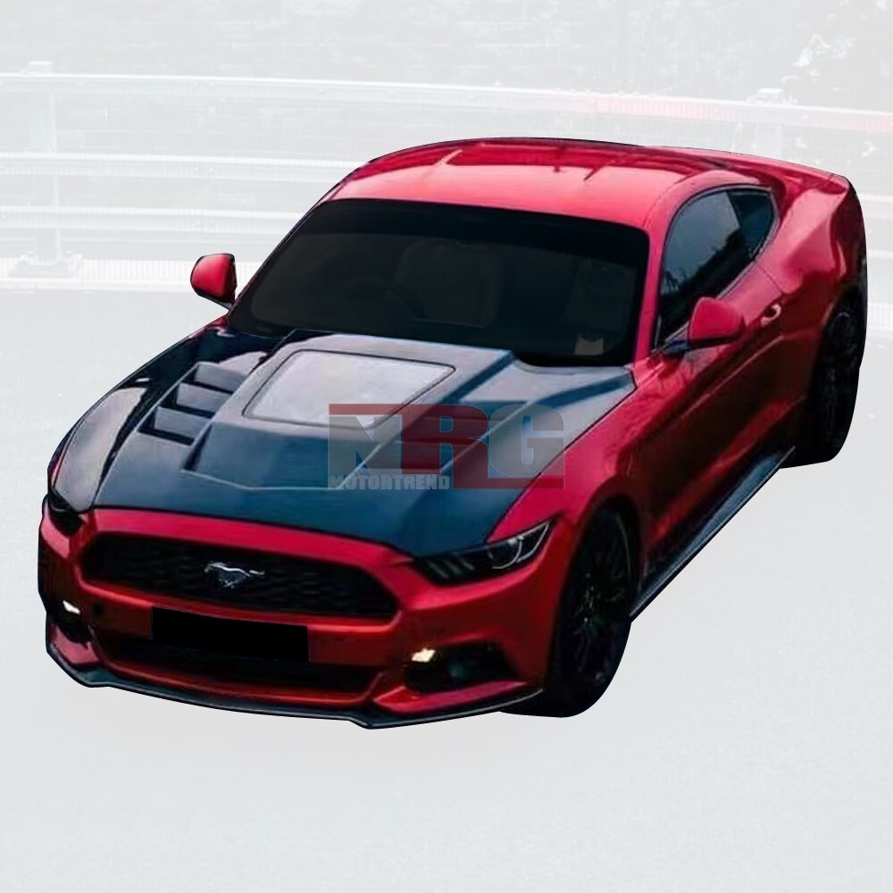 for 2018-2023 Mustang Ford AMS style vented Transparent window Carbon ...