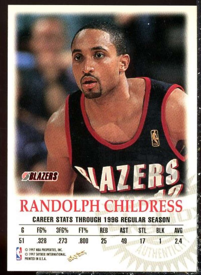 Randolph Childress Card 1997-98 SkyBox Premium Autographics #24 | eBay