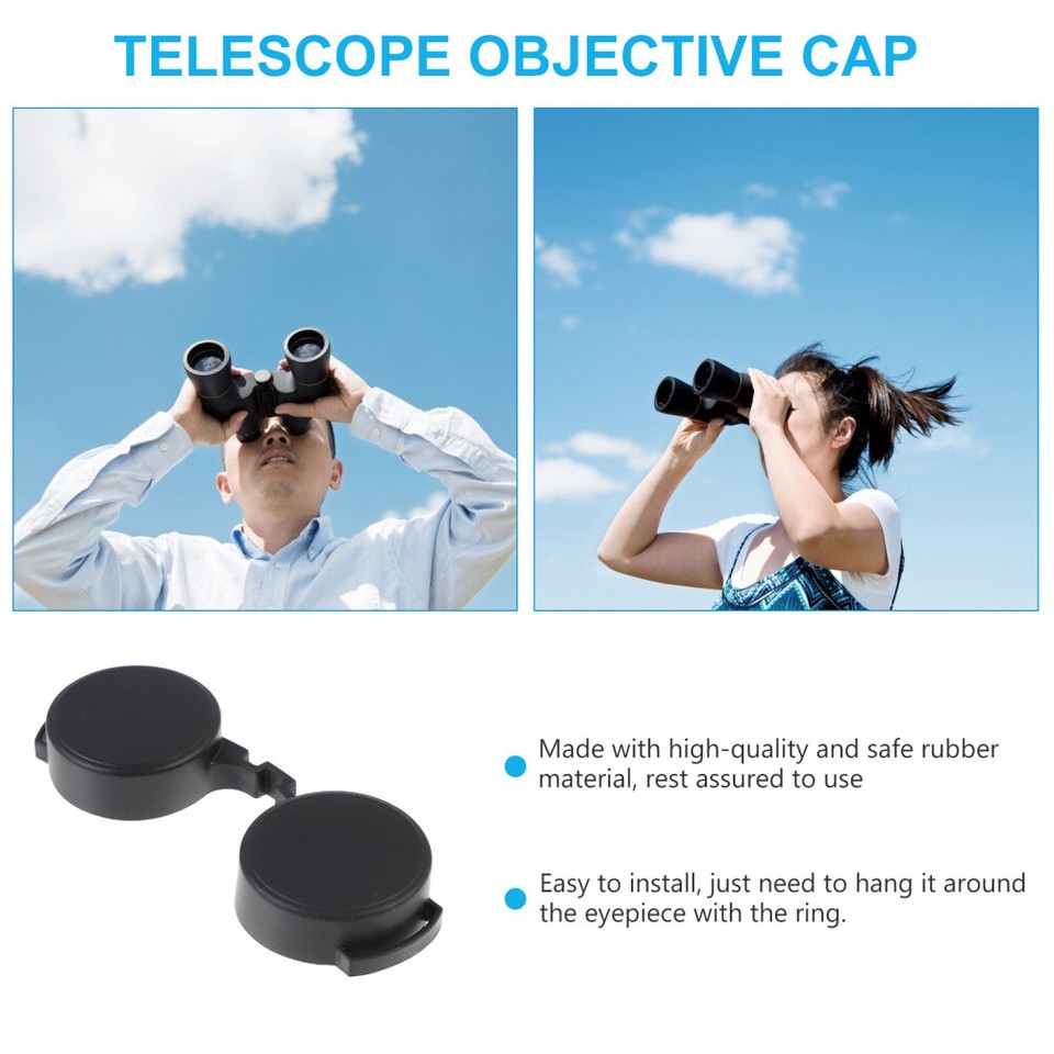 3PCS Binocular Lens Covers 10x50 Caps Protector Eyepiece Objective Set ...