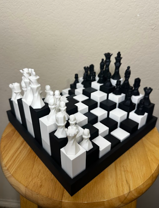 3D Topographic Chess Board Set | eBay