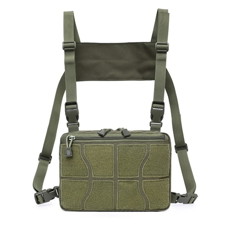 Tactical Combat Chest Rig Bag Front Pouch Recon Pack Sport Protective ...