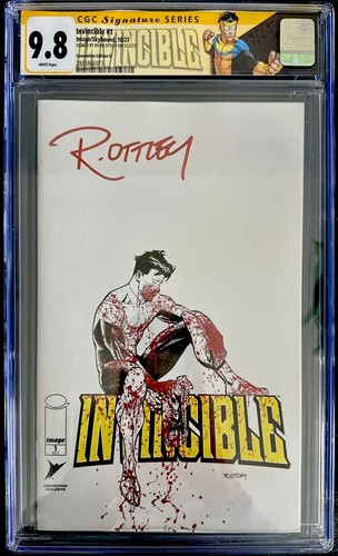 INVINCIBLE #1 NYCC SPOT FOIL VARIANT COVER D CGC SS 9.8 SIGNED BY RYAN ...