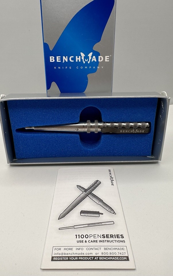 Benchmade Tactical Pen Stainless With Blue Ink 1100-3 | eBay