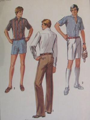 VTG 77 SIMPLICITY 8877 Tall Mens Pants/Shorts~3 lengths PATTERN 42-44 ...