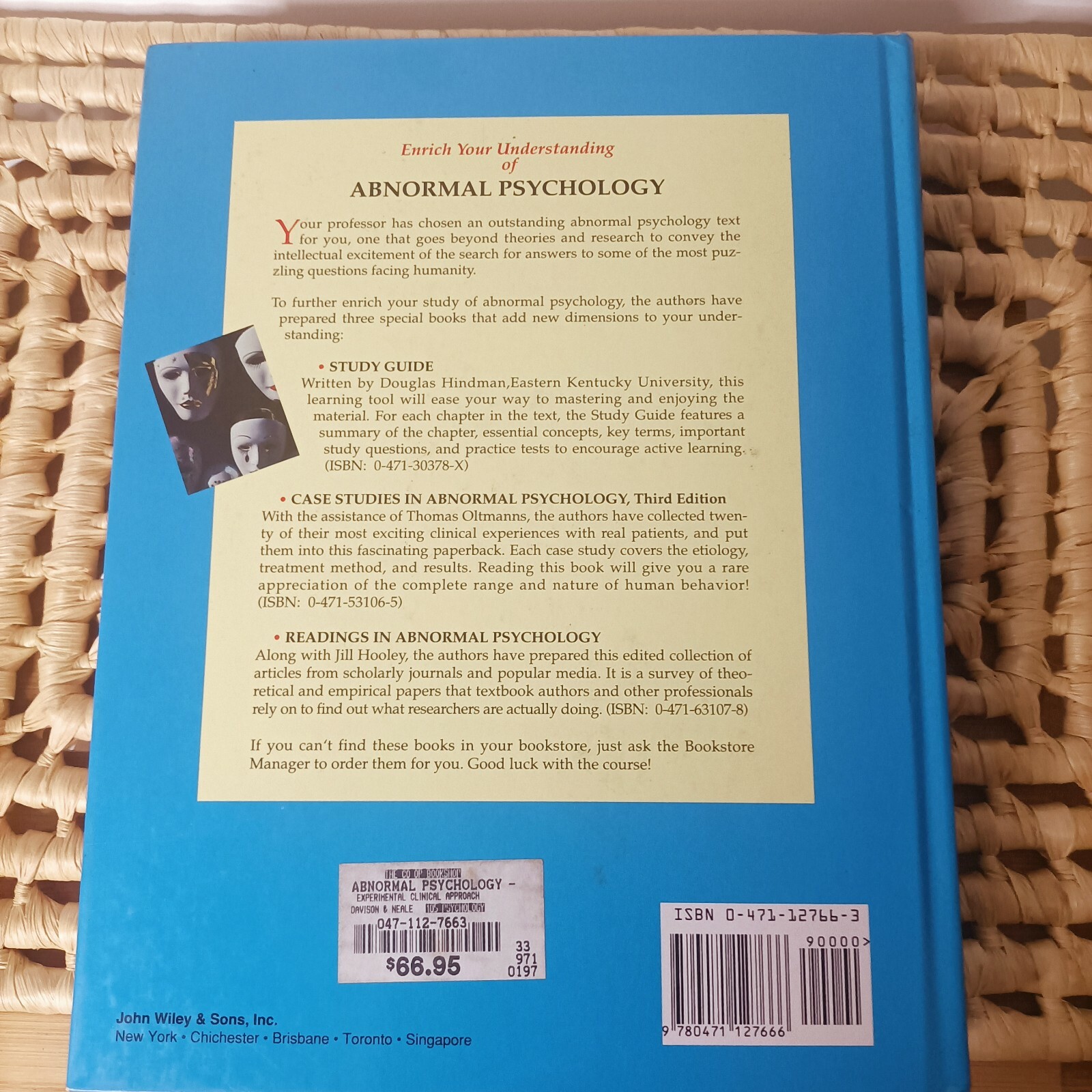 Abnormal Psychology Hc. Davison, Neale 6th Edition Book Vintage ...