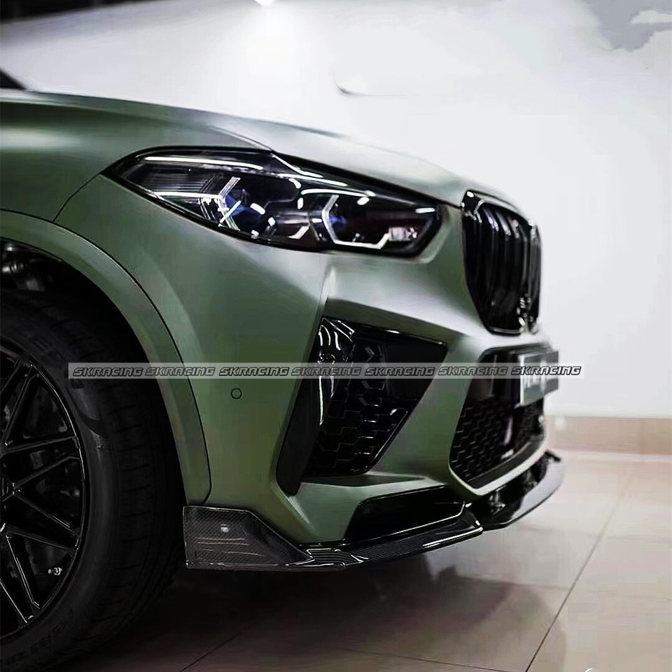 Real Carbon Fiber Front Bumper Lip Chin Spoiler Splitters For BMW F95 ...