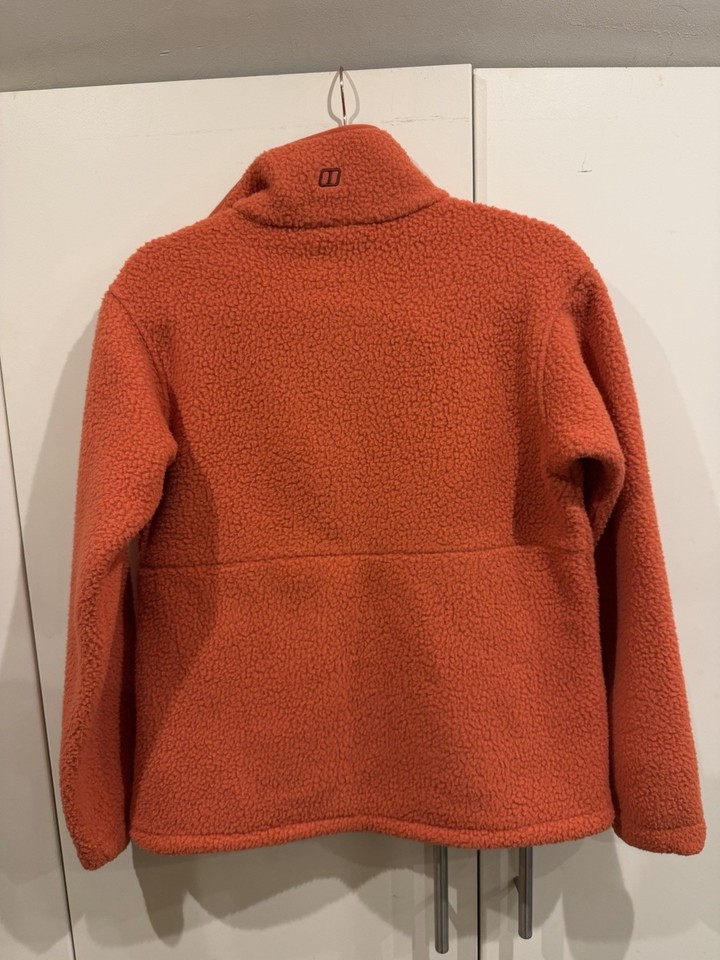NEW Berghaus Ladies UK 8 Hawksker Half Zip Fleece Baked Clay Orange ...