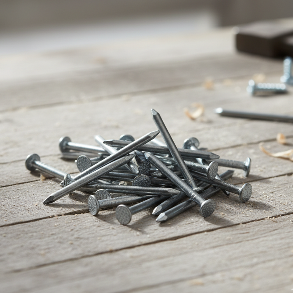 Galvanised Steel Round Head Nails | Heavy Duty Corrosion-Resistant for ...