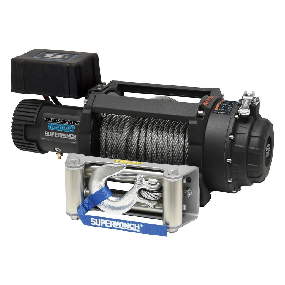 Superwinch Tiger Shark 18000 lb Winch Model 1518000 Heavy-Duty Off-Road ...