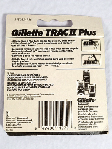 NIB Gillette Trac 2 Plus Lubrastrip, 10 Twin Blade Cartridges, Fits All ...