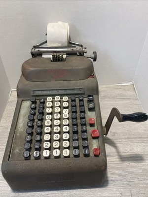 Mechanical Adding Calculator Business Machine Crank Register Vintage RC ...