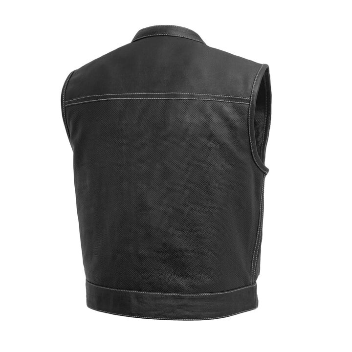 SOA's Motorcycle Men Leather Vest Lowrider Men's Perforated Leather ...
